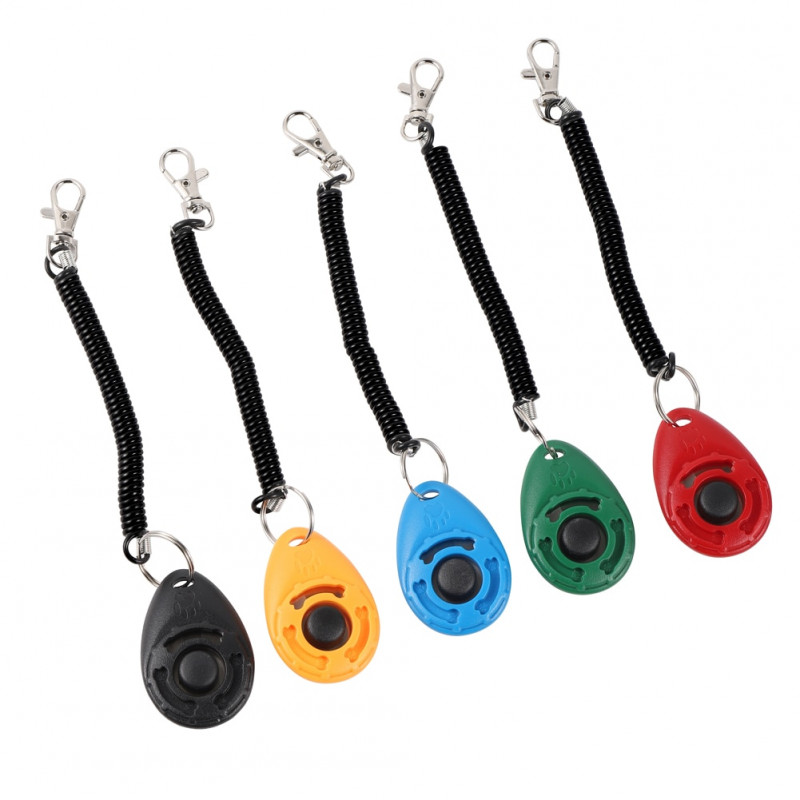 Adjustable Dog Training Clicker with Sound Key Chain